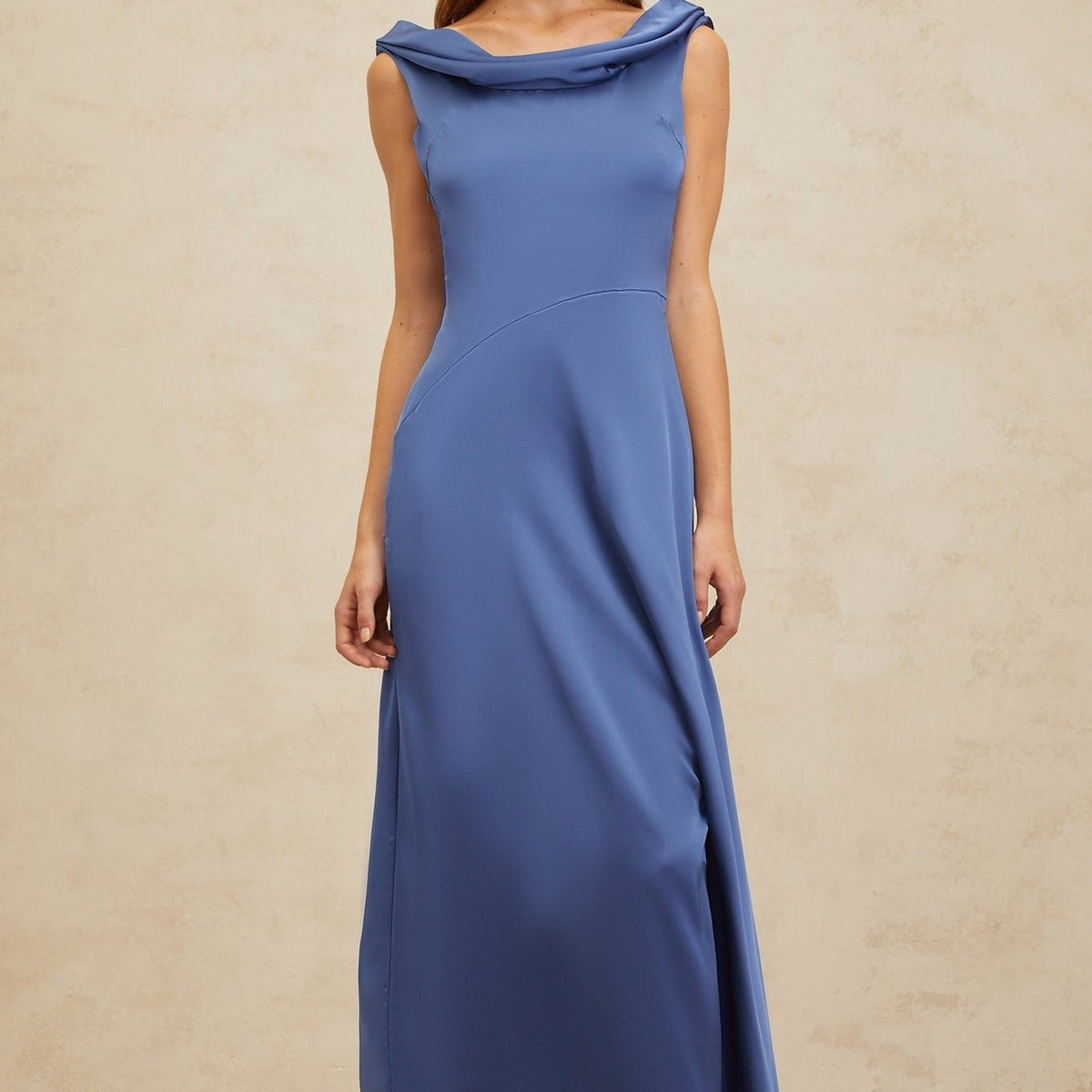 Luigia Maxi Dress in Blue | Open Back with Side Slit | Shop Now ...