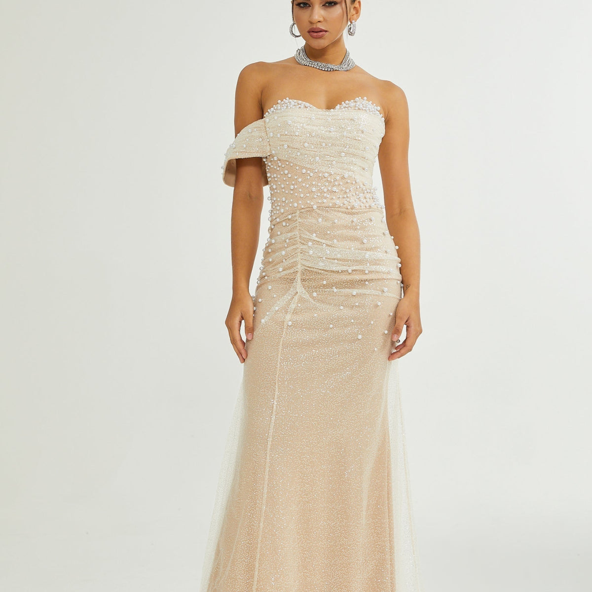 Stefania Maxi Dress | Off the Shoulder | Sequin Embellishment | Shop ...